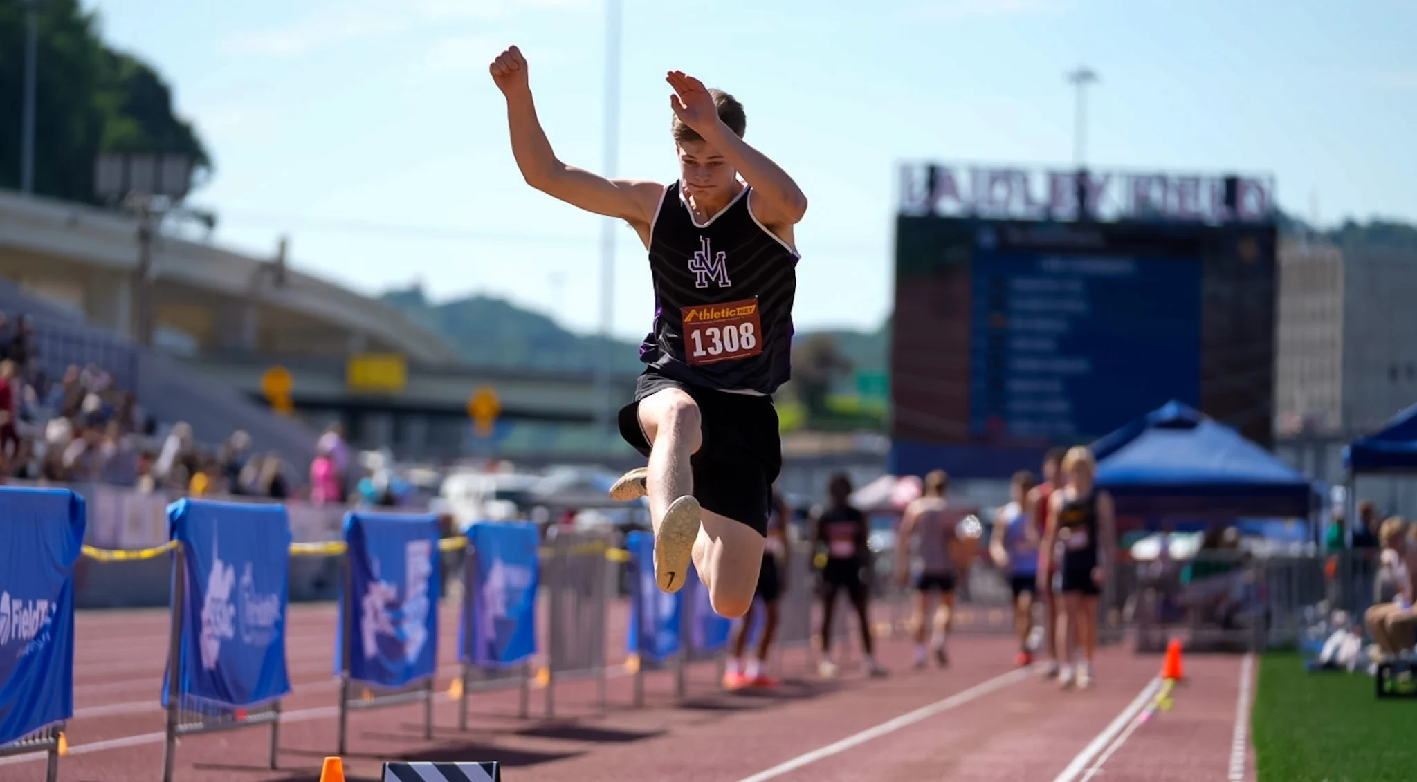 State Track Meet: James Monroe's Cameron Crislip claims Class AA long ...